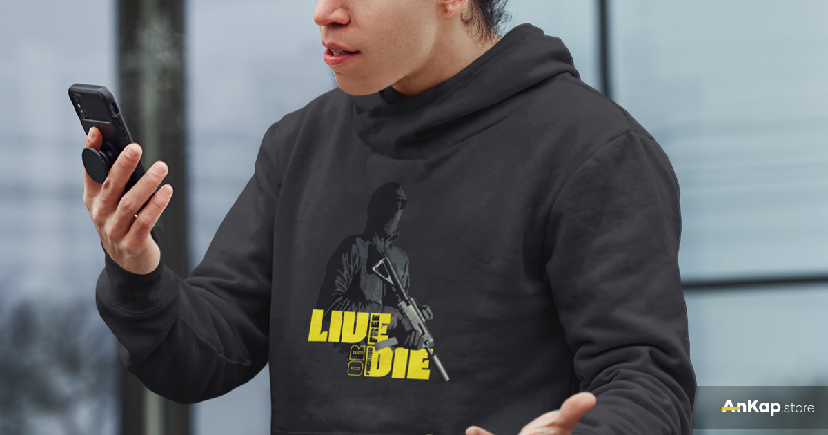 Hoodie «Live Free Or Fucking Die» — AnKap.store